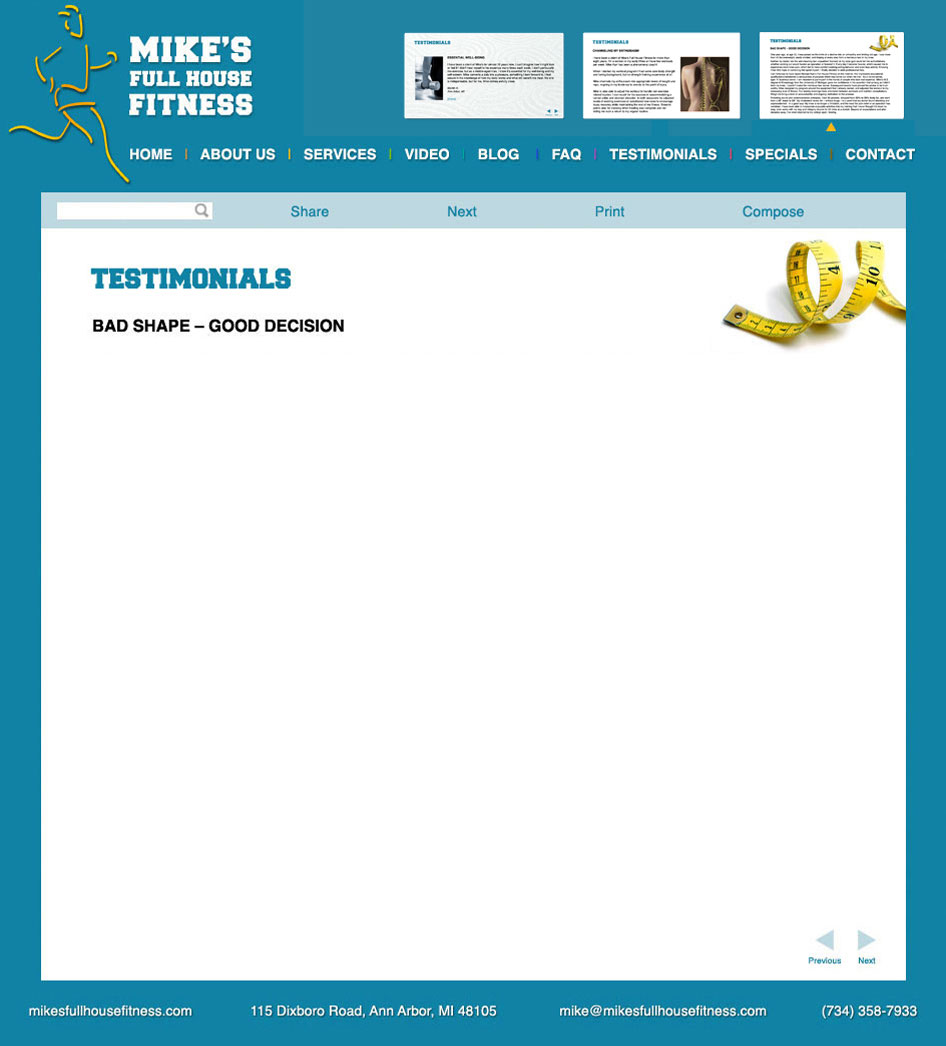 Mike's Full House Fitness | Testimonial | Personal Training | Weight ...